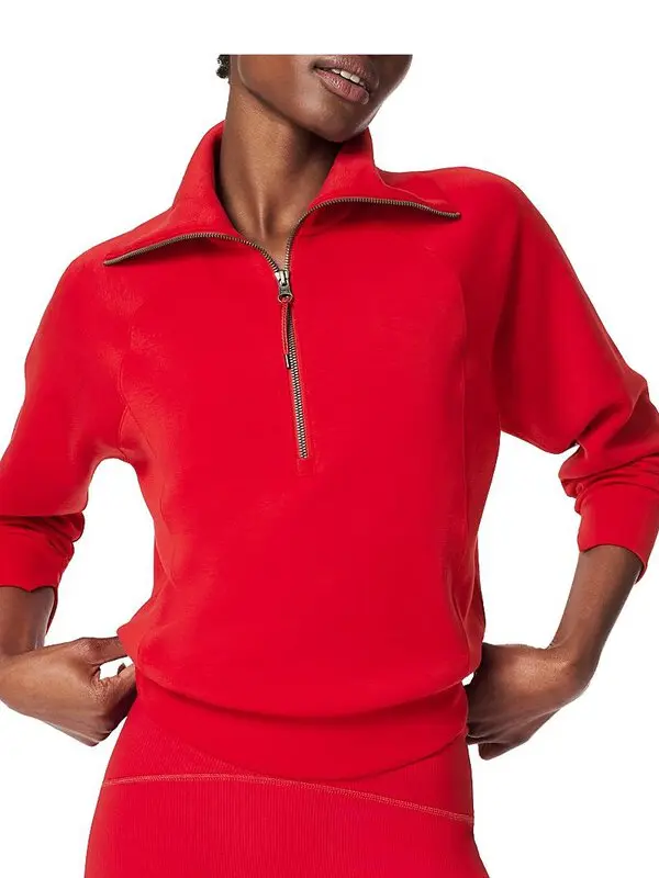 Spanx Airessentials Half Zip - Spanx Red