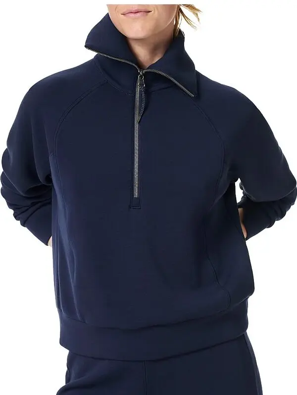 Spanx Airessentials Half Zip - Timeless Navy