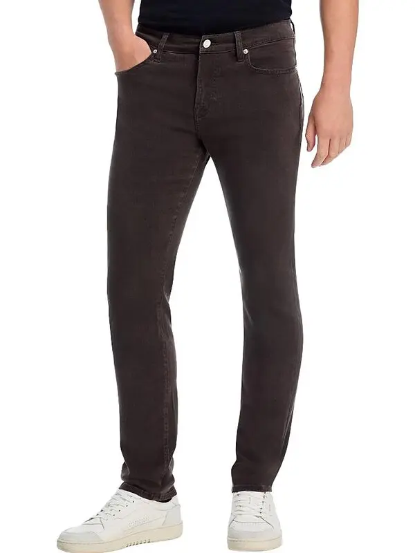 FRAME L'homme Slim Brushed Twill Pants - Dark Chocolate