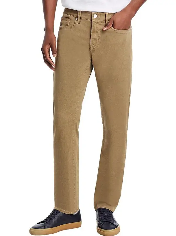 FRAME L'homme Slim Brushed Twill Pants - Dark Tan
