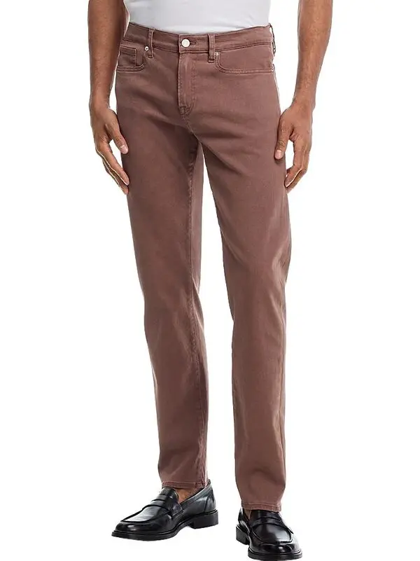 FRAME L'homme Slim Brushed Twill Pants - Mauve