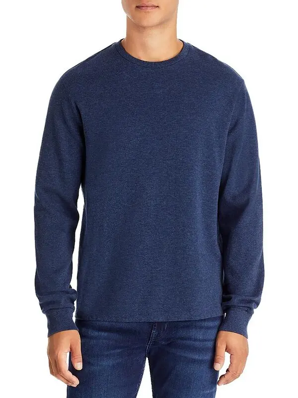 FRAME Duo Fold Crew Shirt - Heather Midnight