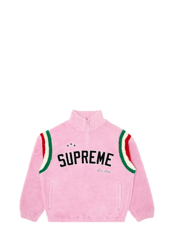 Supreme Arc Half Zip Fleece Pullover - Pink