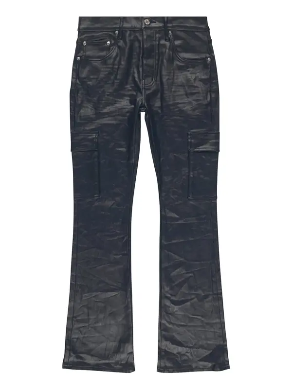 PURPLE BRAND Cargo Flare Jeans - Black