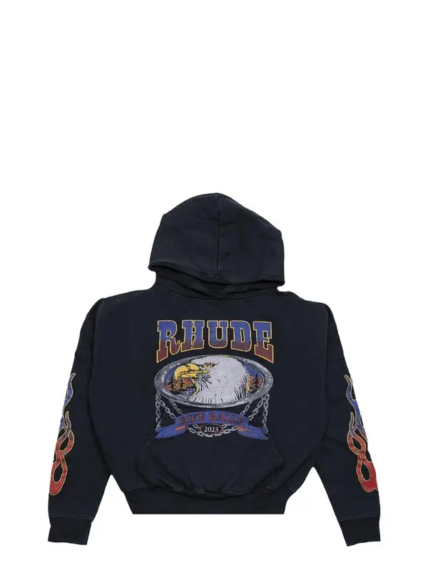 Rhude Screaming Eagle Hoodie - Black