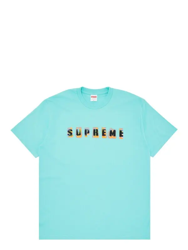 Supreme Stencil Tee 'teal - Blue