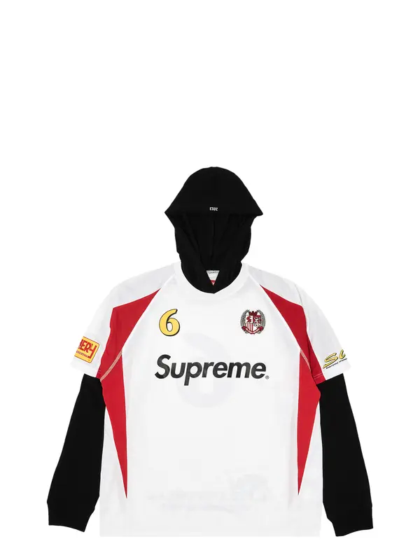 Supreme Hooded Soccer Jersey - White