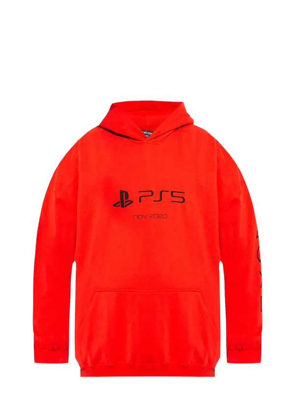 Balenciaga Playstation Boxy Hoodie - Red