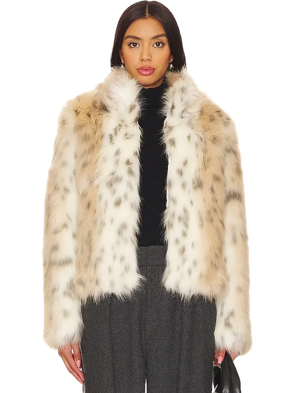 UNREAL FUR Wild Dream Faux Fur Jacket - Snow Leopard
