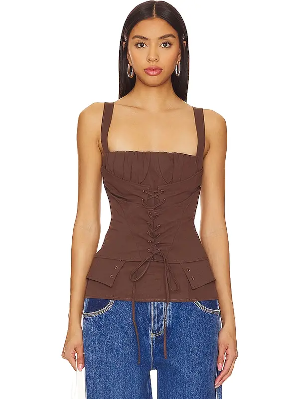 Lioness In Bloom Top - Chocolate
