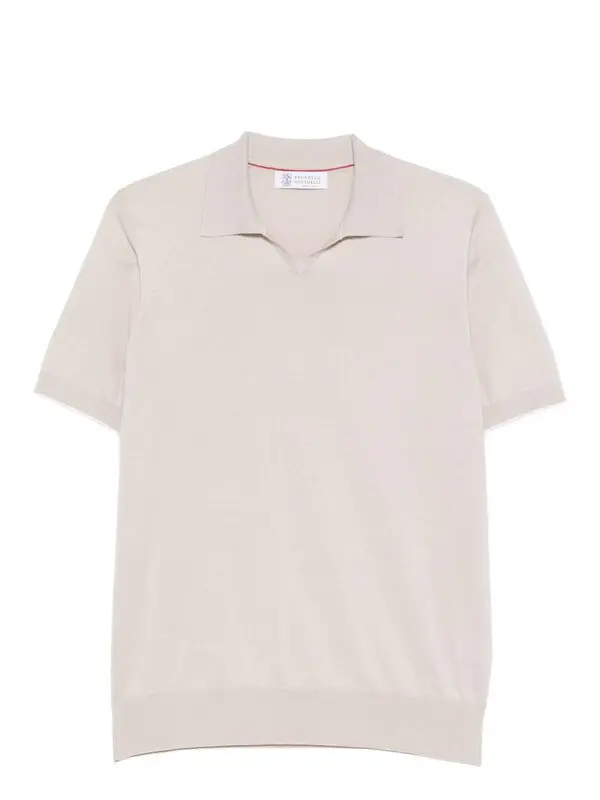 Brunello Cucinelli Cotton Polo Shirt - Beige