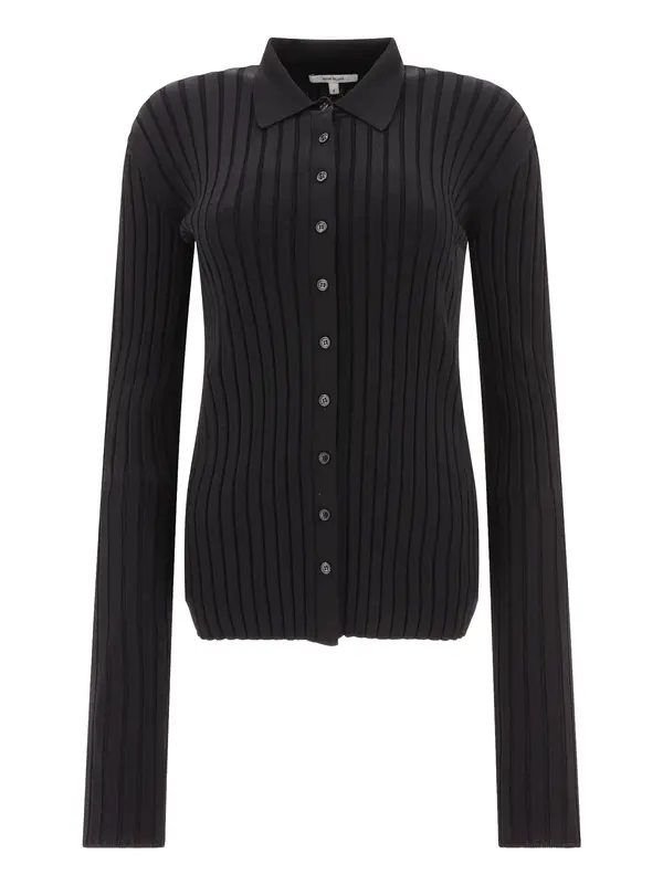 NENSI DOJAKA Ribbed Shirt - Black