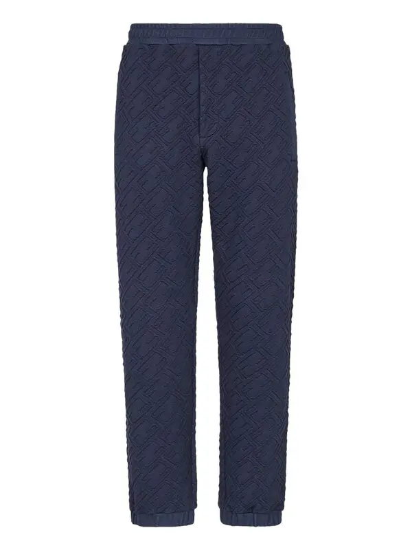Fendi Embossed Jersey Sweatpants - Blue