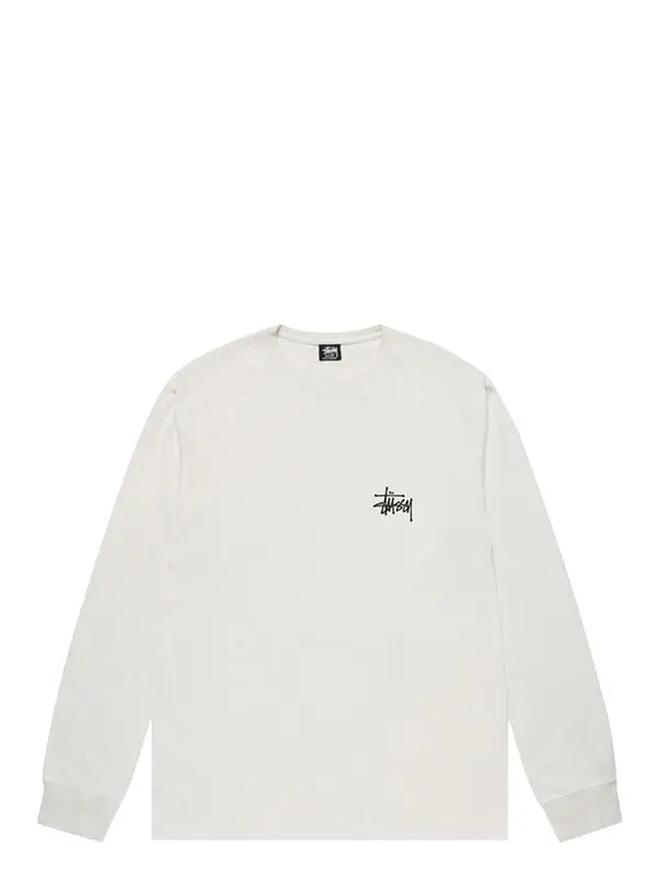 StÜssy Basic Pigment Dyed Long-sleeve Tee 'natural - White