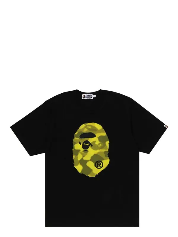 A BATHING APE Radiation Camo Big Ape Head Tee - Black