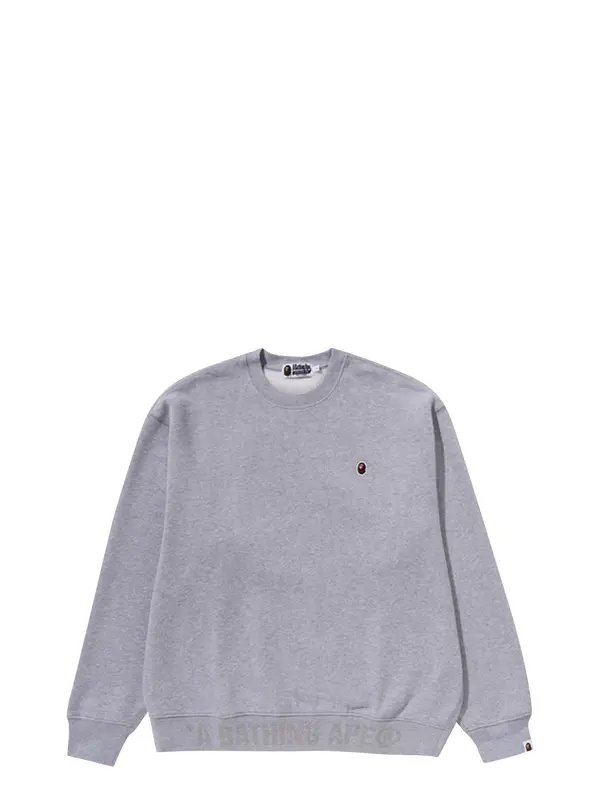 A BATHING APE Ape Head Crewneck - Grey