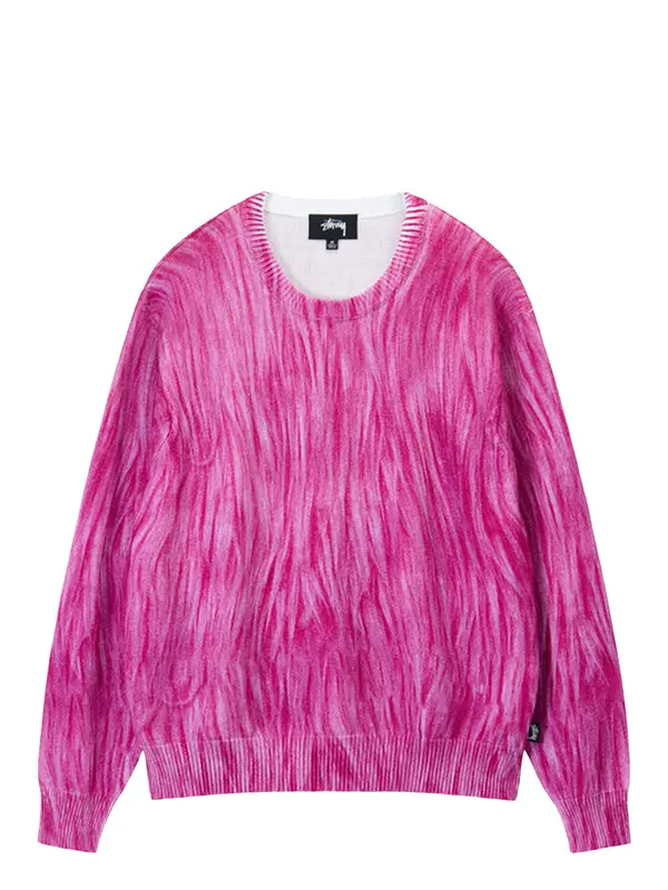 StÜssy Printed Fur Sweater - Pink