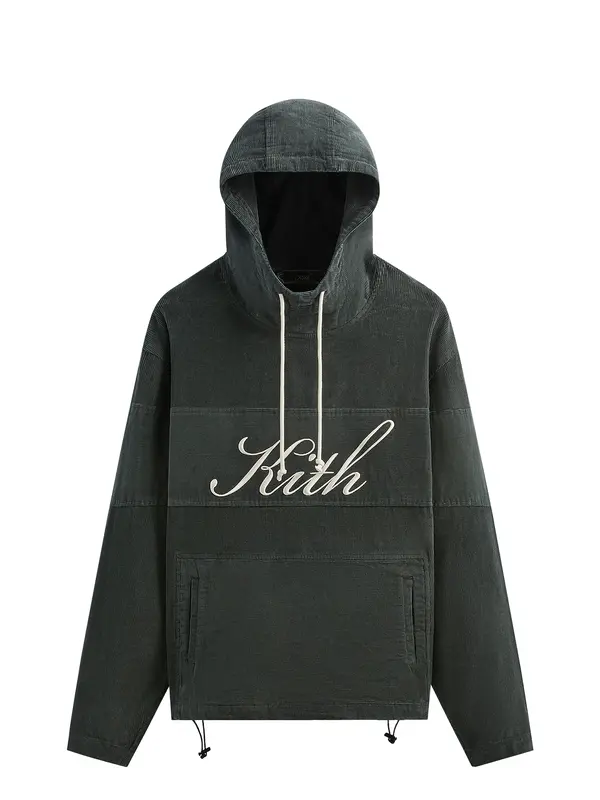 Kith Washed Corduroy Caden Hoodie - Green