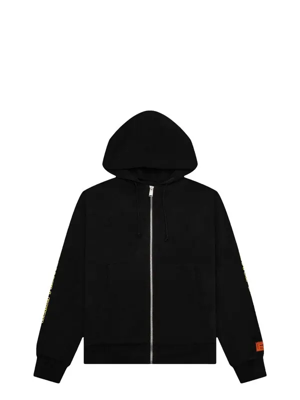 Heron Preston Logo Zip-up Hoodie - Black