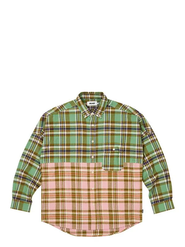PALACE Checkmate Drop Shoulder Shirt - Green