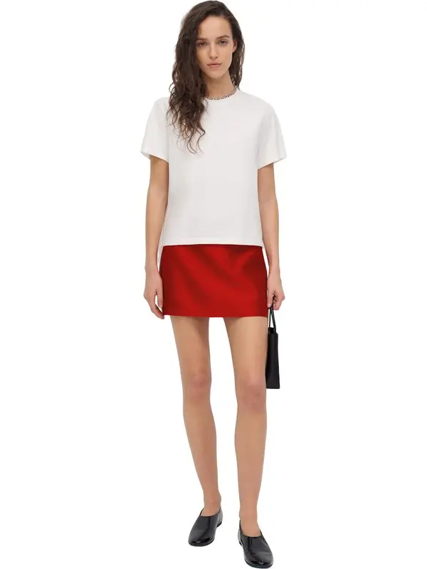 REFORMATION Carla Low Waist Mini Skirt - Red