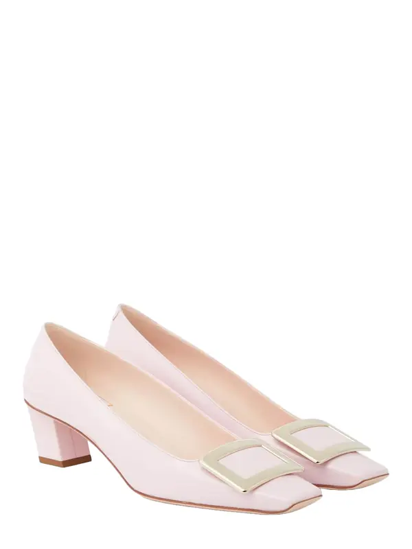 ROGER VIVIER Belle Vivier 45 Leather Pumps - Pink