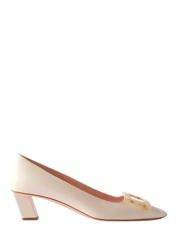 ROGER VIVIER Belle Vivier 45 Leather Pumps - Pink