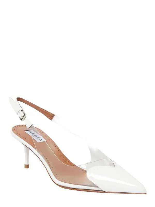 Alaïa Cœur Slingback Pumps - White