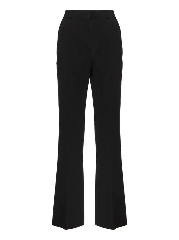 TOTEME High-rise Flared Pants - Black