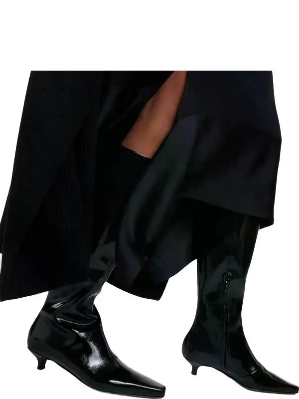 TOTEME The Slim Leather Knee-high Boots - Black