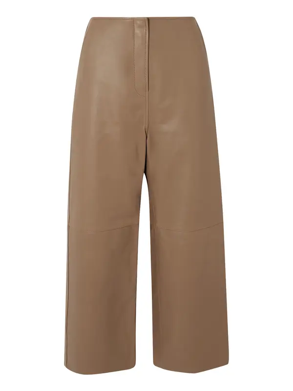 TOTEME Paneled Wide-leg Leather Pants - Neutrals