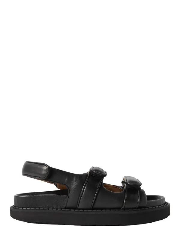 MARANT ETOILE Madee Leather Sandals - Black