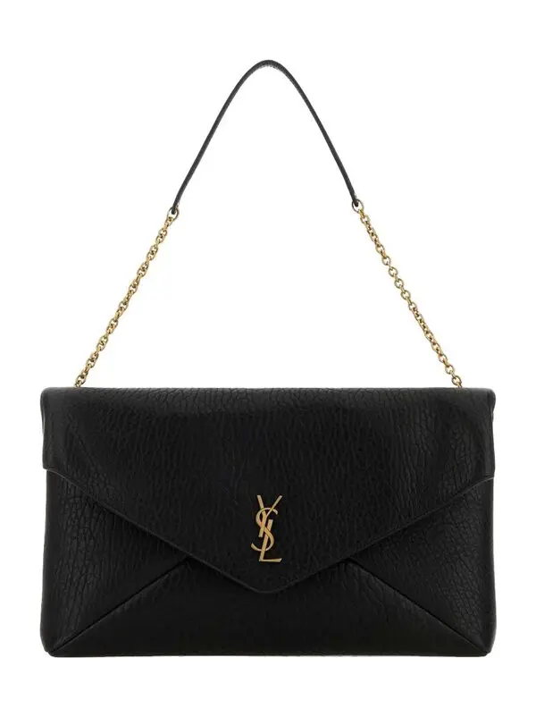 Saint Laurent Envelope Cassandre Xxl Shoulder Bag - Black