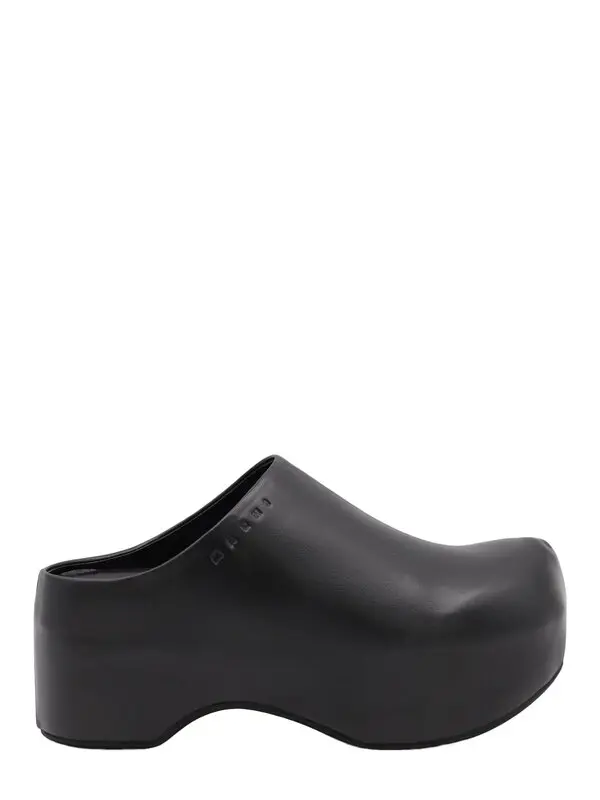 Marni Leather Plateau Sandals - Black