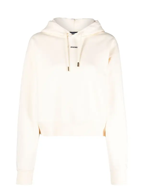 Jacquemus Cropped Hoodie - Neutrals