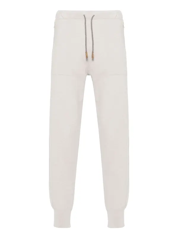 Eleventy Drawstring-fastening Cashmere Track Pants - Neutrals