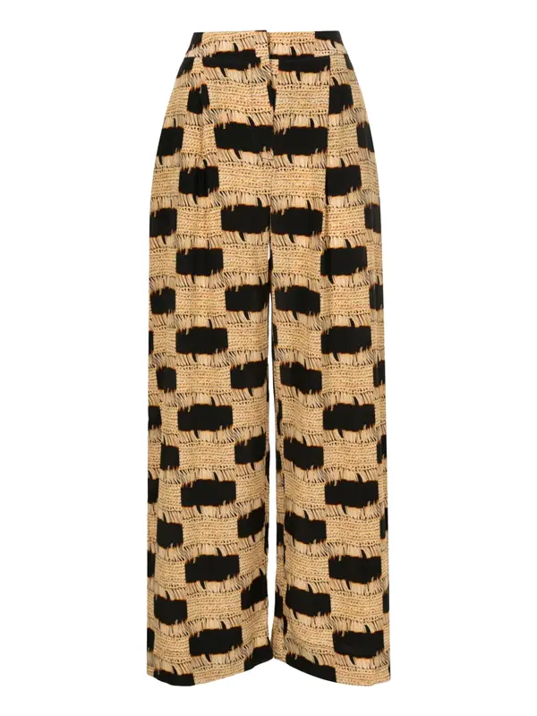 LENNY NIEMEYER Trompe L'oeil Print Trousers - Yellow