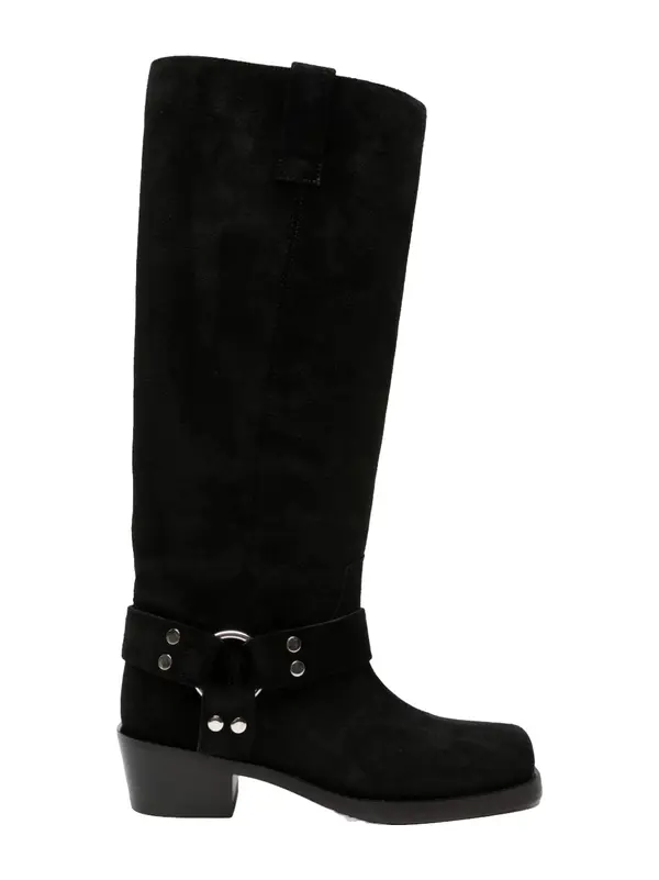 Paris Texas Roxy 45mm Suede Boots - Black