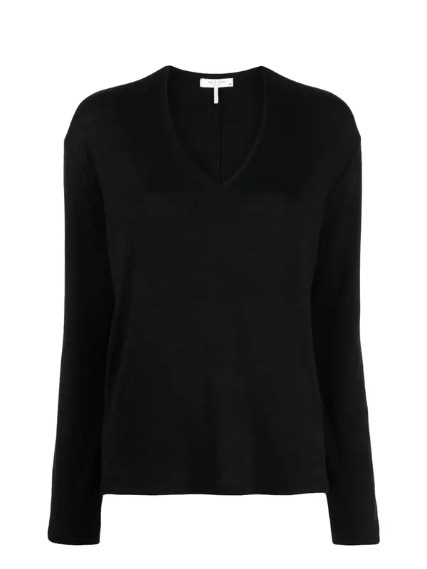 Rag & Bone Hudson Fine-knit Sweatshirt - Black