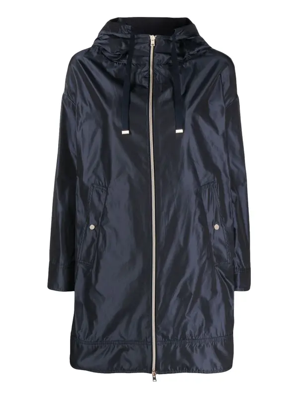 Herno Iridescent Effect Hooded Parka - Blue