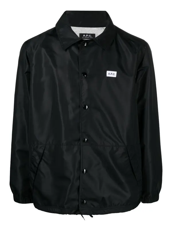 A.p.c. Aleksi Logo-patch Shirt Jacket - Black