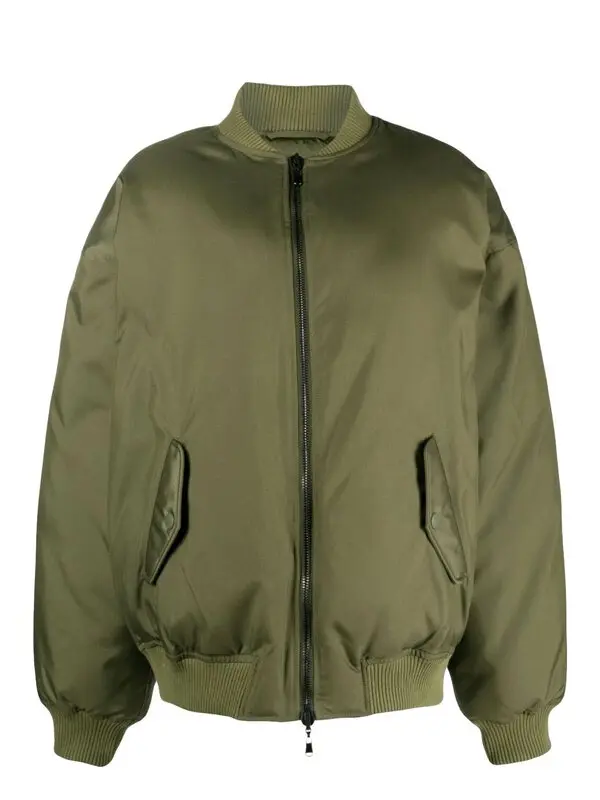 Wardrobe.NYC Reversible Padded Bomber Jacket - Green
