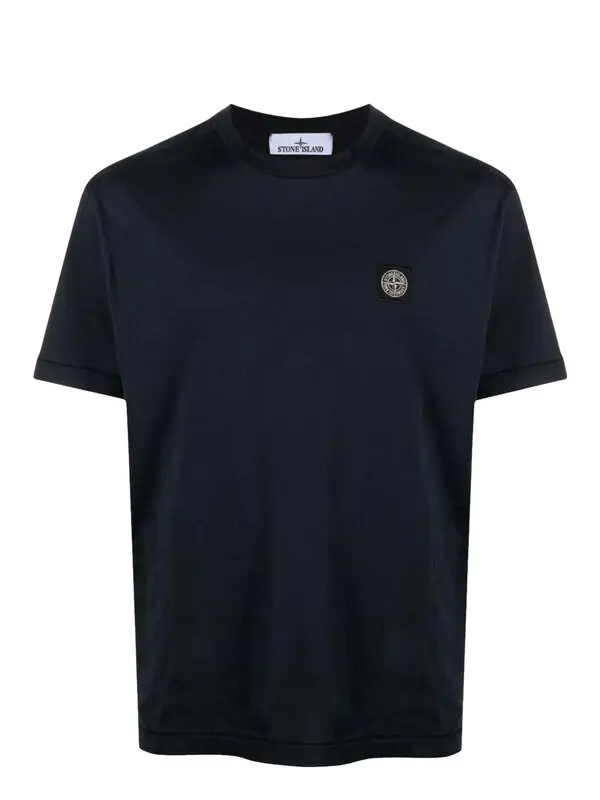 Stone Island Compass-patch Cotton T-shirt - Blue