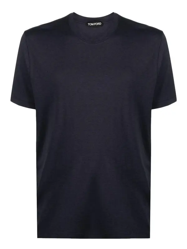 TOM FORD Mélange-effect Lyocell-blend T-shirt - Blue