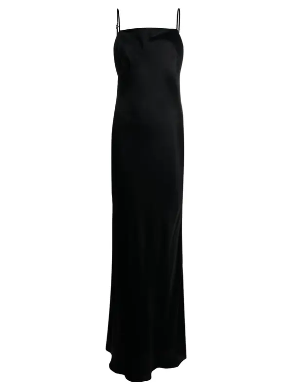AERON Chaplin Satin Maxi Dress - Black