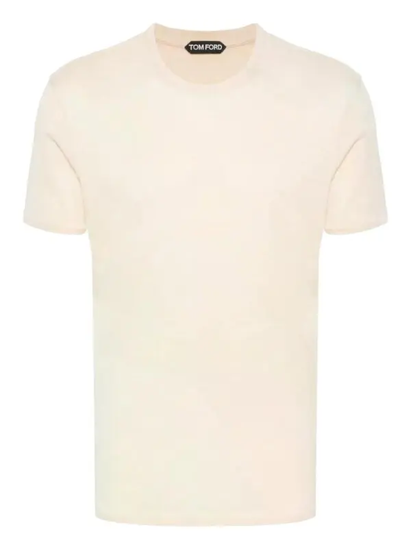 TOM FORD Mélange-effect Cotton-blend T-shirt - Neutrals