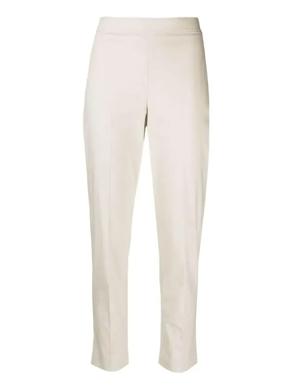 Brunello Cucinelli High-waisted Cropped Trousers - Neutrals