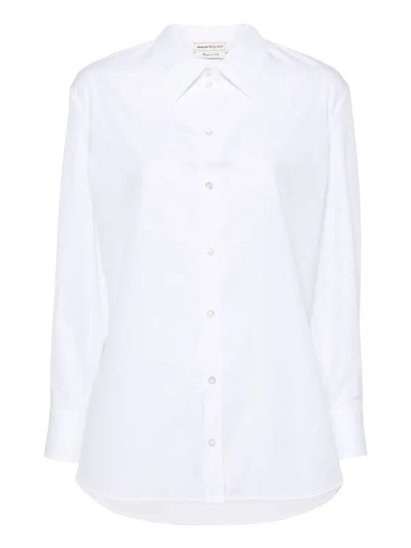 Alexander McQueen Poplin Cotton Shirt - White