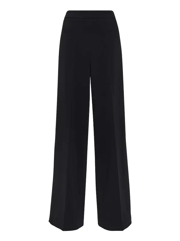 JOSEPH Alane High-rise Wide-leg Pants - Black