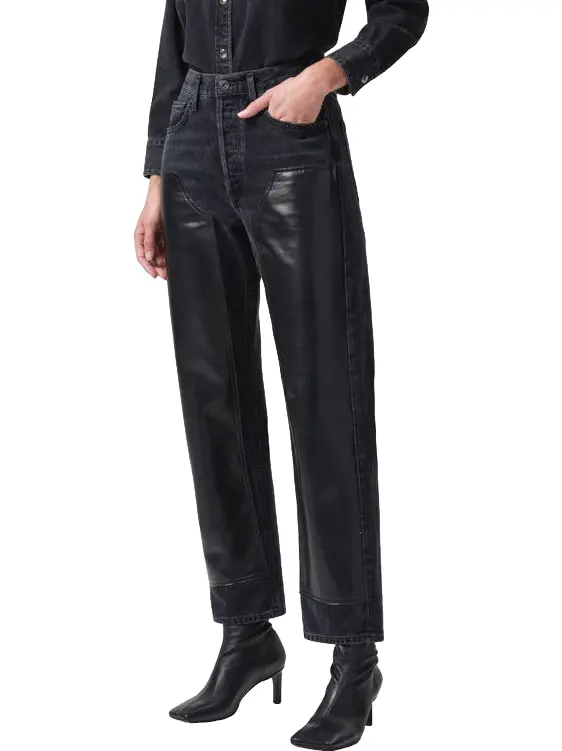 AGOLDE Ryder High Rise Straight Leg Jeans - Ink/detox